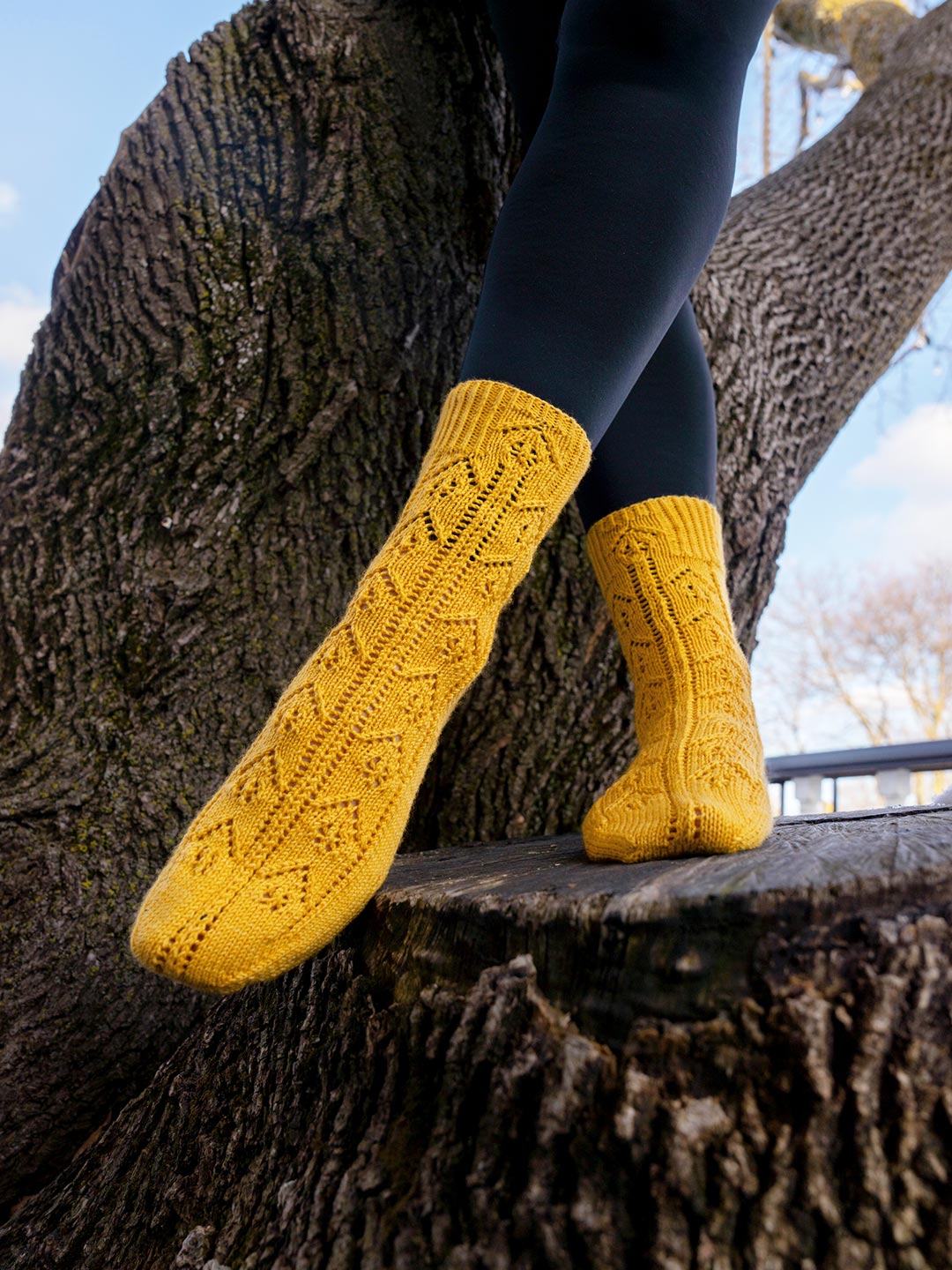 Pas à pas - Chaussette Pâquerette – Boutique Madolaine